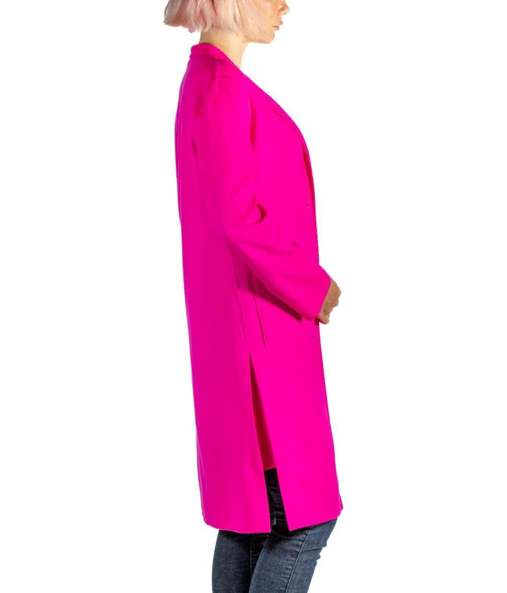 2000S Jil Sander Hot Pink Cashmere Lightweight Unlined Coat – MORPHEW