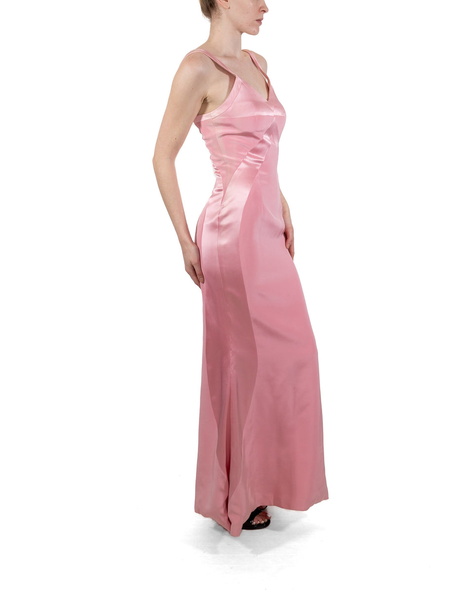 1990S Bubble Gum Pink Silk Faille Gown – MORPHEW