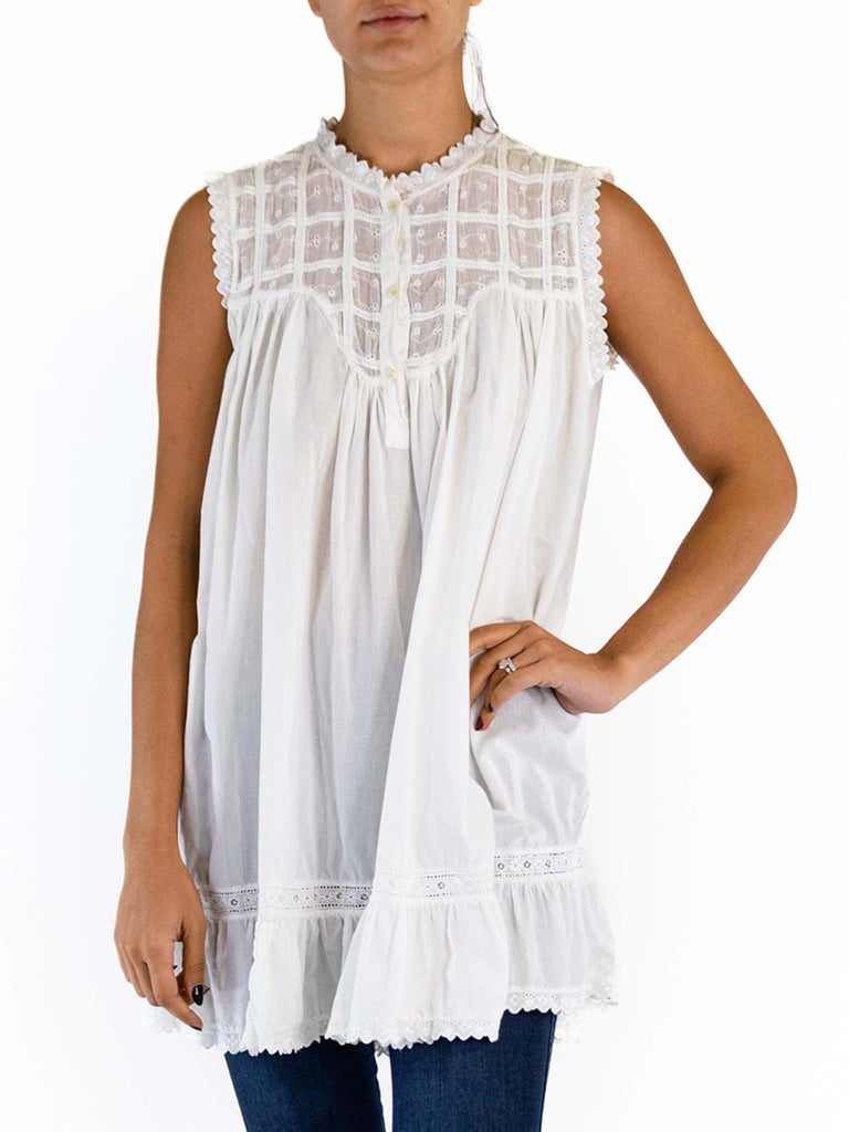 1950S White Cotton Victorian Style Baby Doll Negligee – MORPHEW